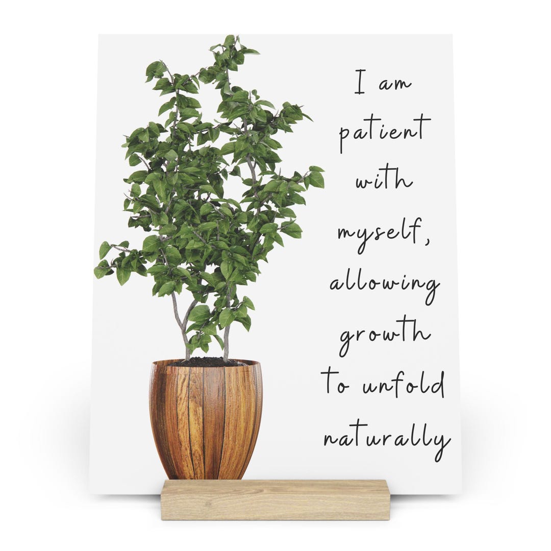 Affirmation Board With Solid Oak Stand, Inspiring Affirmations for ...
