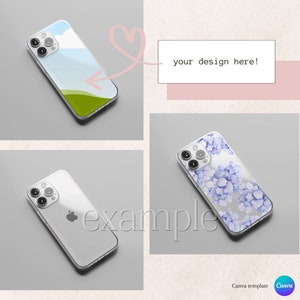 Transparent iPhone Case Mockup: Canva Template (digital Download) - Etsy