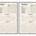 Printable Recipe Card Kithen Food Cards Printable for Home - Etsy