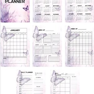 Printable Planner | PDF File | Planner | Monthly Planner | Weekly ...