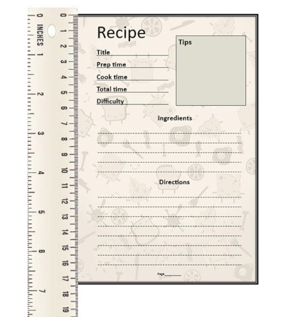 Printable Recipe Card| Kithen | Food Cards | Printable | for Home | - Etsy