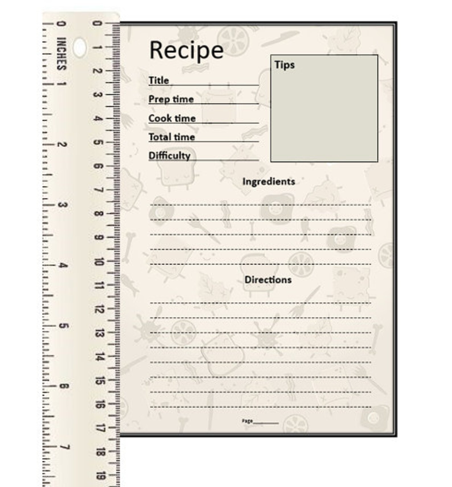 Printable Recipe Card| Kithen | Food Cards | Printable | for Home | - Etsy