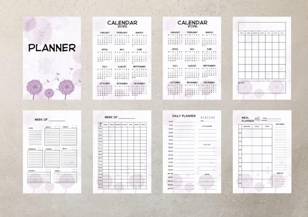 Printable Planner | PDF File | Planner | Monthly Planner | Weekly ...