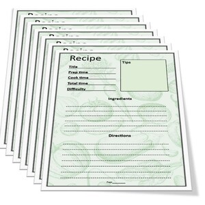 Printable Recipe Cards Printable Pages Food Cards Kitchen - Etsy