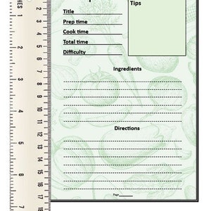 Printable Recipe Cards Printable Pages Food Cards Kitchen - Etsy