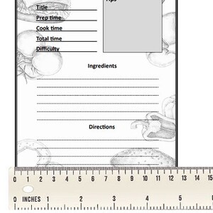 Printable Recipe Cards | Kitchen Help | Printables | Recipe - Etsy