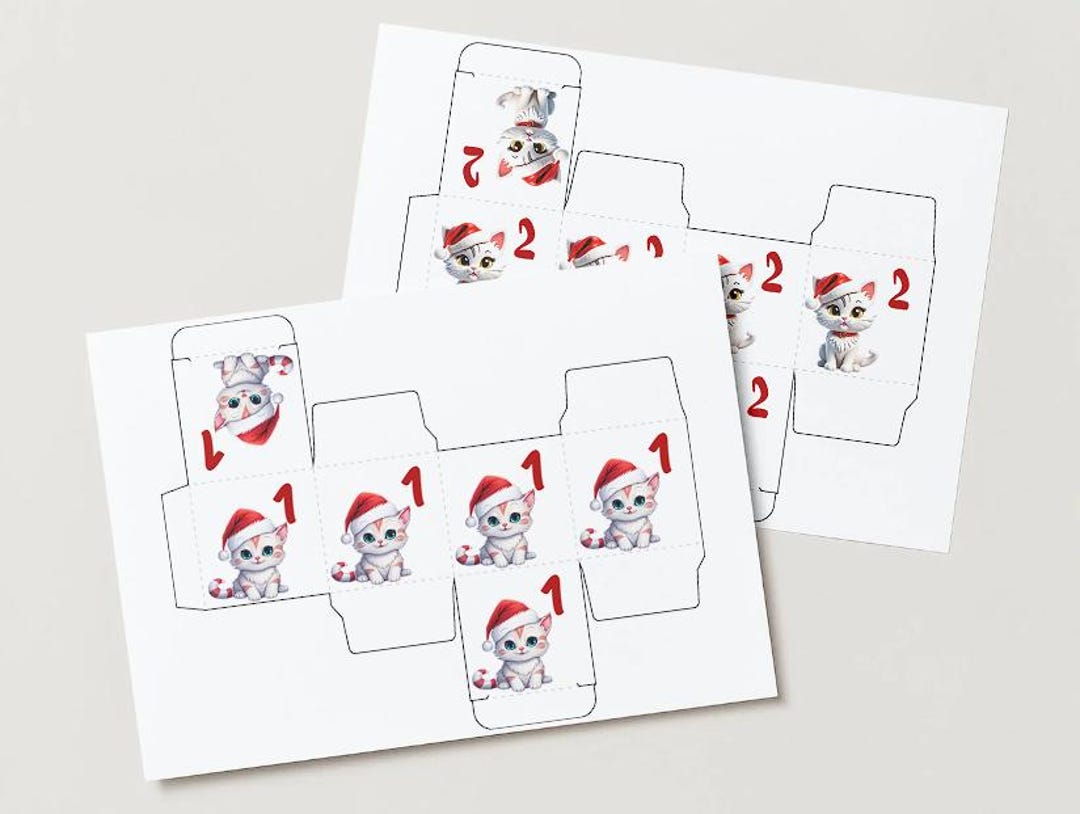 Printable Christmas Calendar | PDF File | 1-24 Box Designs | Christmas ...