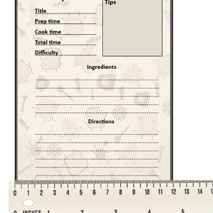 Printable Recipe Card| Kithen | Food Cards | Printable | for Home | - Etsy