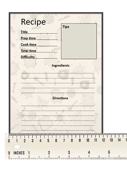 Printable Recipe Card| Kithen | Food Cards | Printable | for Home | - Etsy