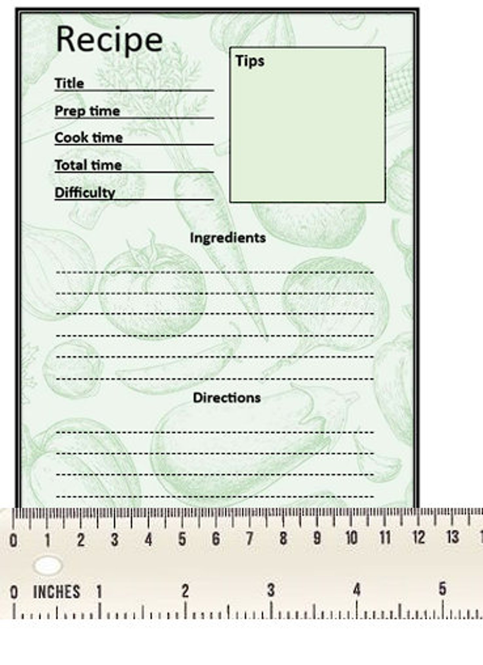 Printable Recipe Cards Printable Pages Food Cards Kitchen - Etsy