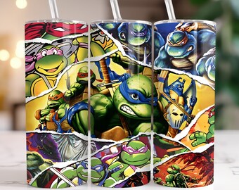 Ninja Turtles Tumbler Wrap, 20oz Skinny Tumbler Wrap, 20oz Ninja ...