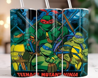 Ninja Turtles Tumbler Wrap, 20oz Skinny Tumbler Wrap, 20oz Ninja ...