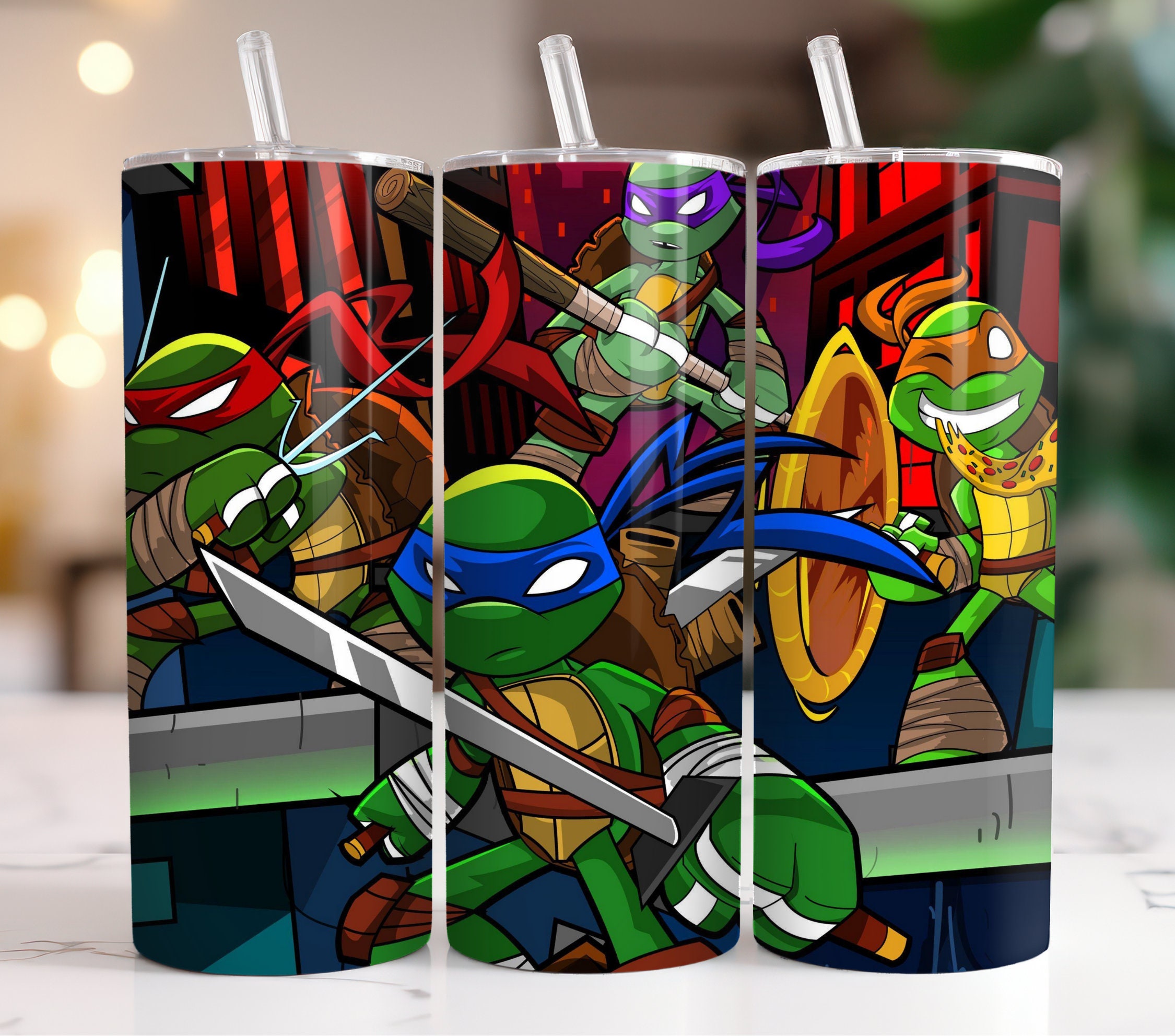 Ninja Turtles Tumbler Wrap, 20oz Skinny Tumbler Wrap, 20oz Ninja ...
