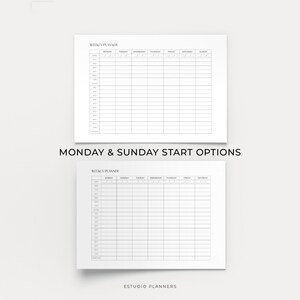 Weekly Planner, Weekly Planner With Hours, Hourly Weekly Schedule ...