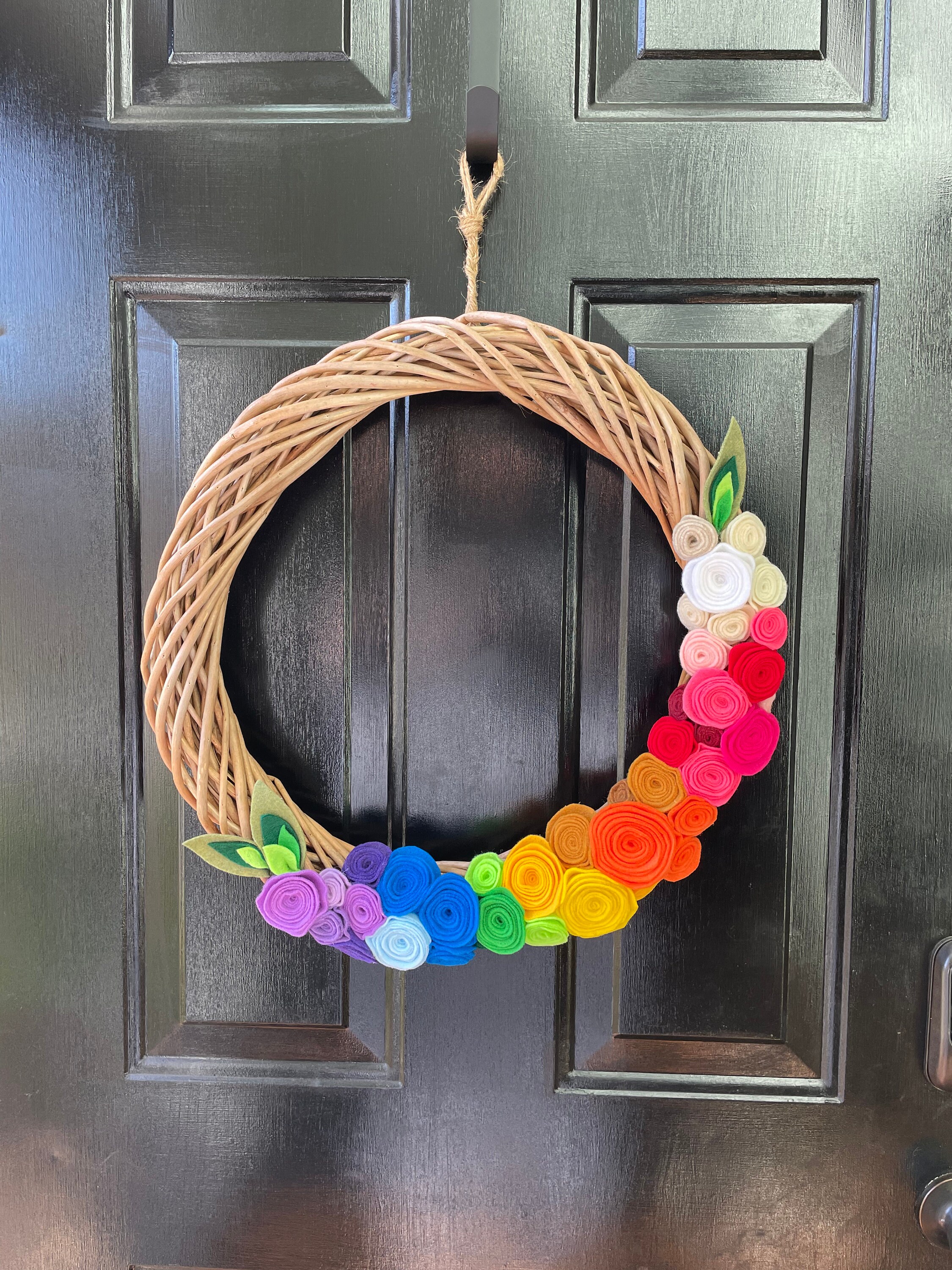 Rainbow Wreath - Etsy