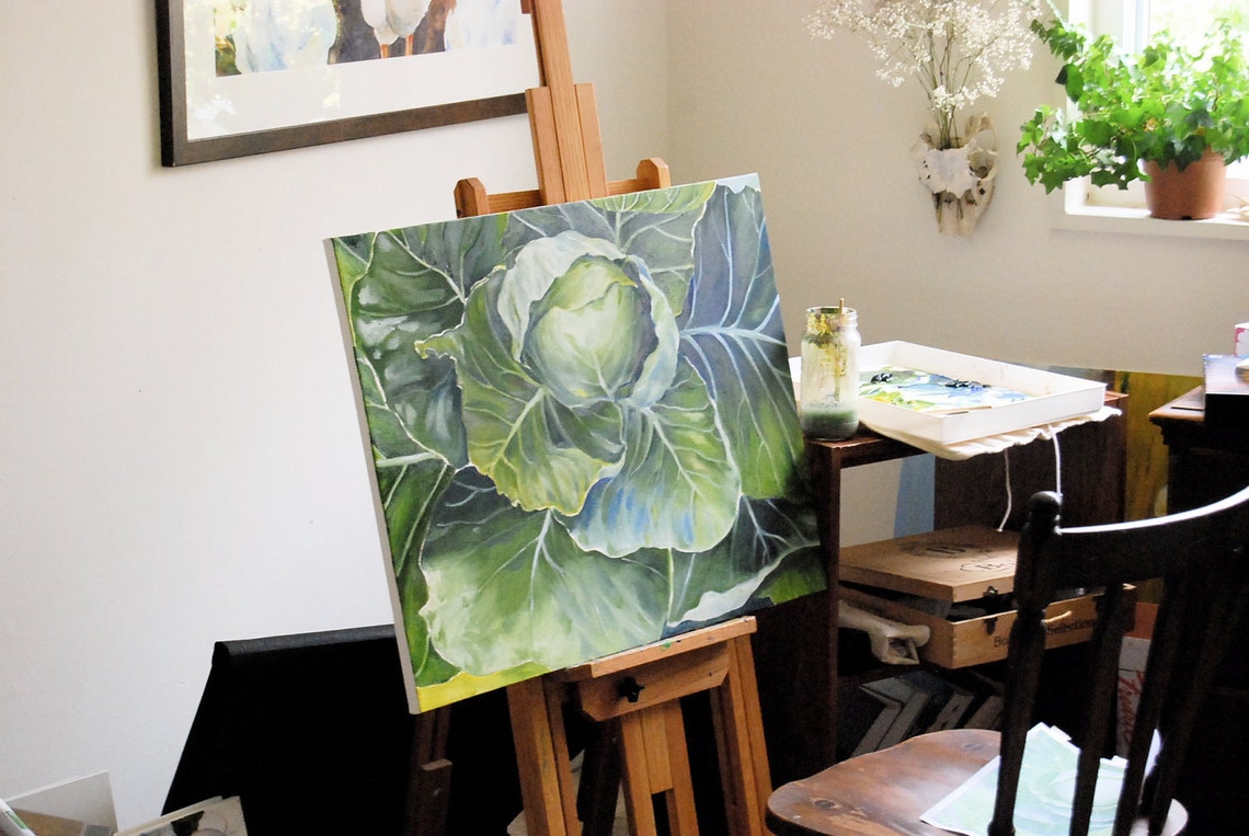 Oil Painting, Original Painting, Cabbage, Large Painting - Etsy