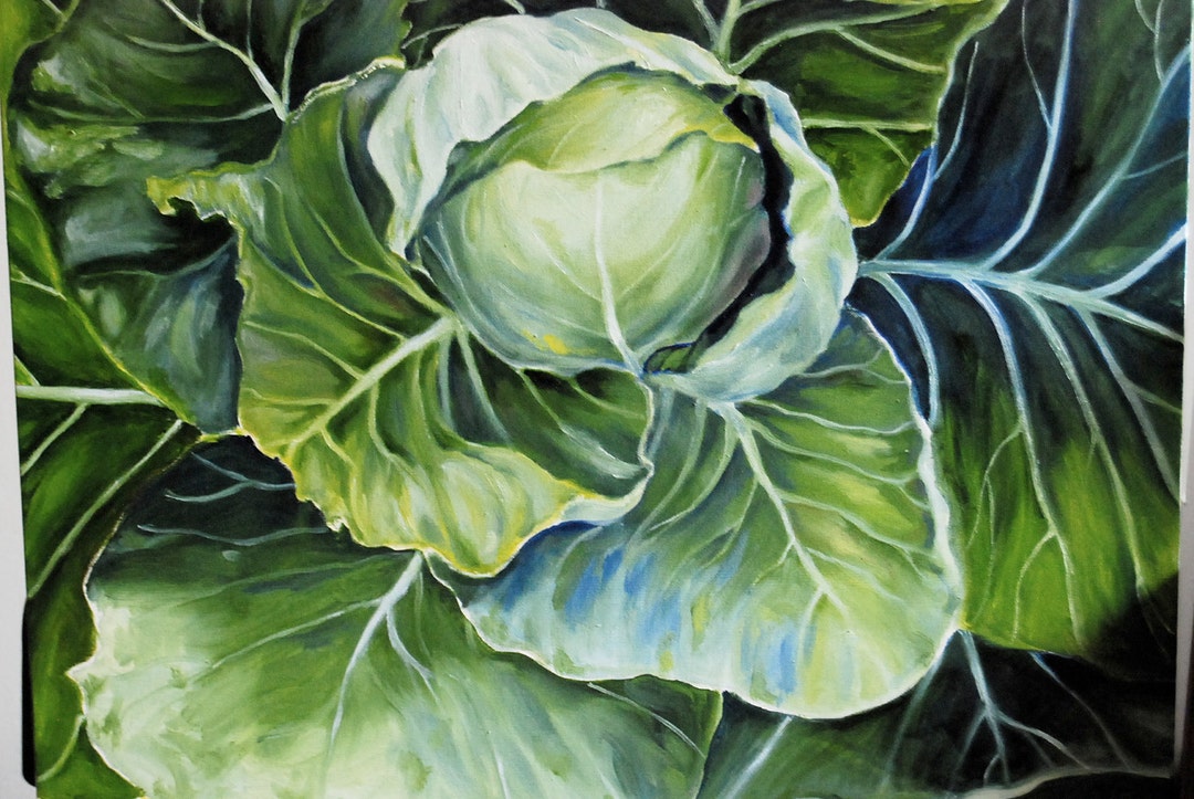 Oil Painting, Original Painting, Cabbage, Large Painting - Etsy