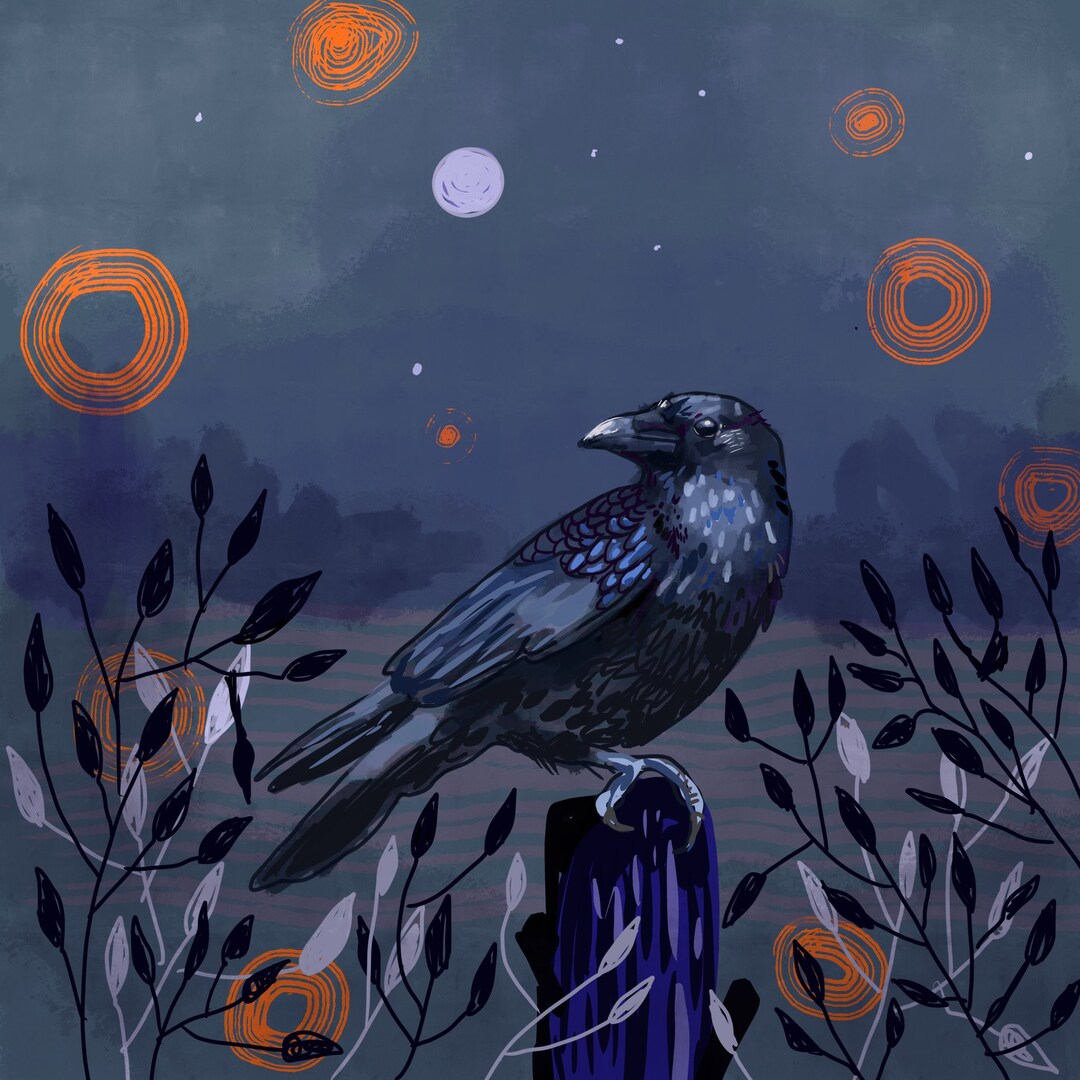 Nightwatch, Print, 8"x8" - Etsy