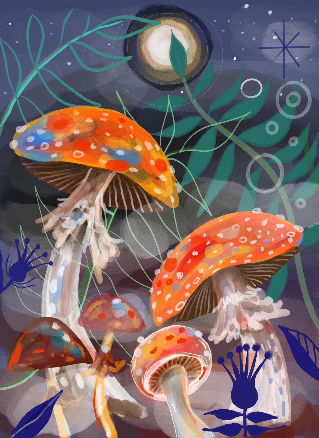 The Falling Dew, Digital Print, 8"x10" - Etsy