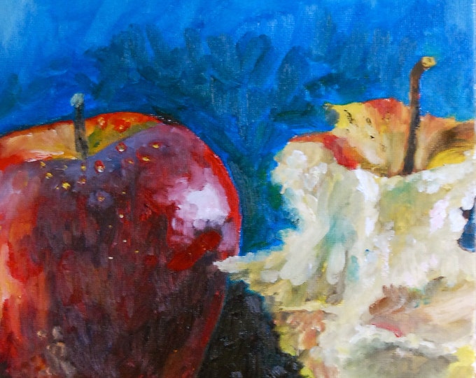 Two Apples Still Life in Oil 8x10 Original - Etsy