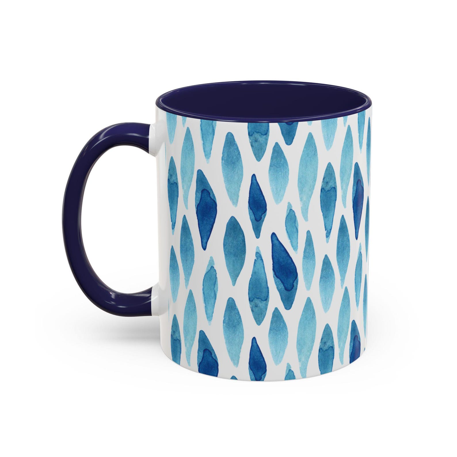 Watercolor Blue Nautical Coffee Mug, Ocean Theme Tea Cup, Maritime ...