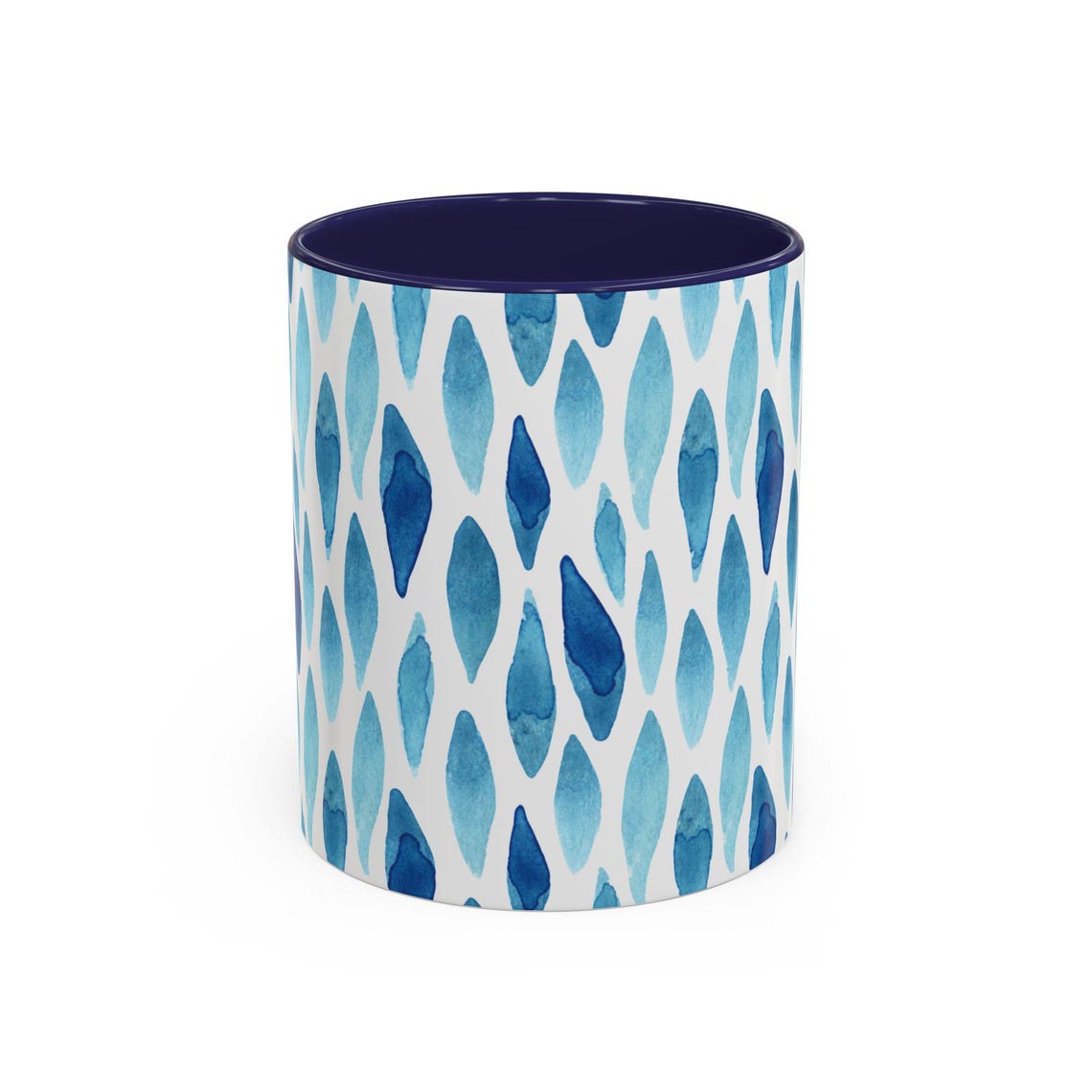 Watercolor Blue Nautical Coffee Mug, Ocean Theme Tea Cup, Maritime ...