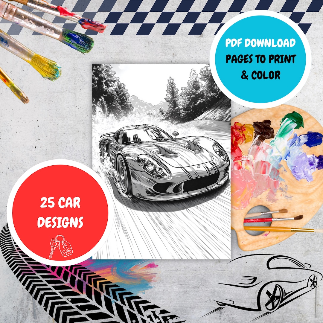 Cars Coloring Pages – Fast & Furious Printable Activity Bundle for Kids ...