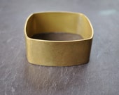 Items similar to square metal bangle bracelet - large on Etsy