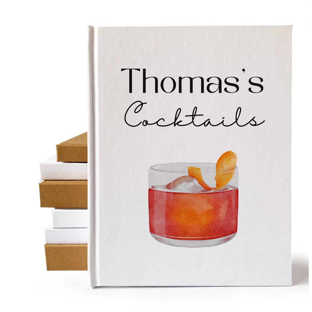 Custom Cocktail Recipe Book · Personalized Mixology Gift · Blank or ...
