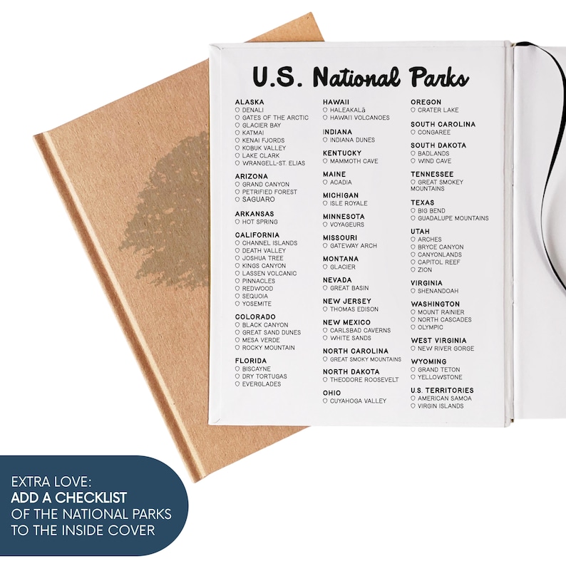 Custom National Parks Travel Journal · Collect Your Park Stamps · Park ...