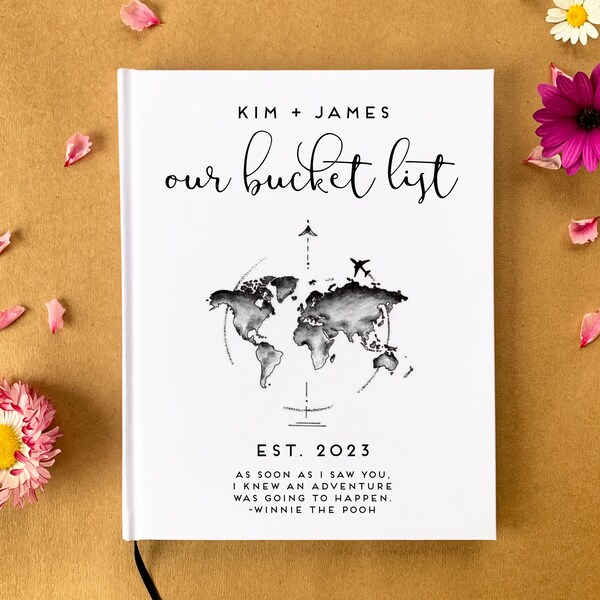 Bucket List Journal Custom Bucket List Book First Anniversary Gift - 60 ...