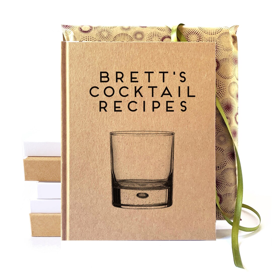 Custom Cocktail Recipe Book Unique Holiday Gift for Best Friend ...