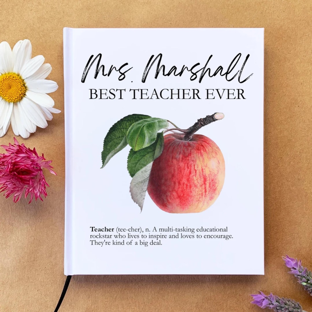 Personalized Teacher Memory Book: Custom Journal, Retirement Gift - Etsy