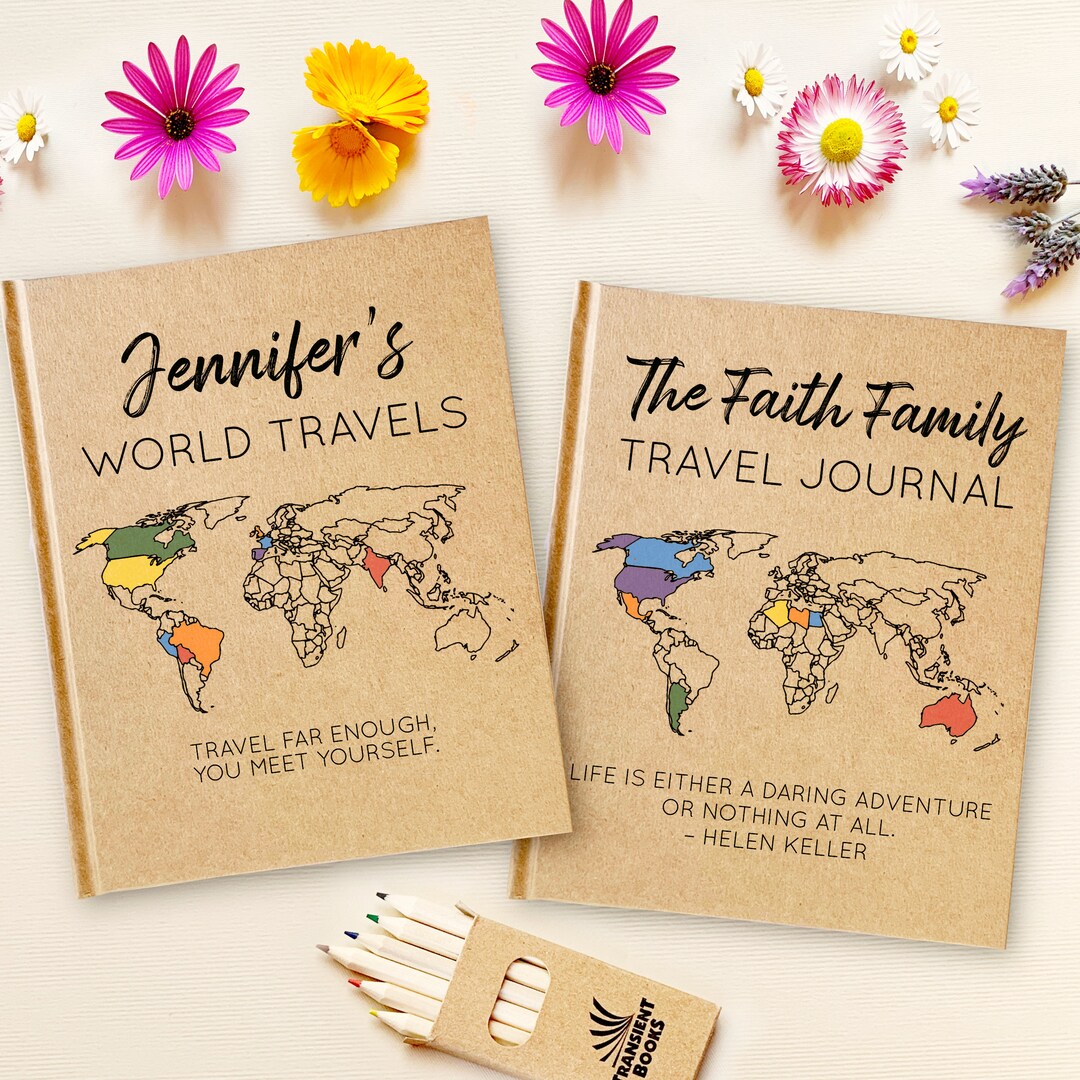 Custom World Travel Journal Gap Year Plan Notebook Birthday Gift Book ...