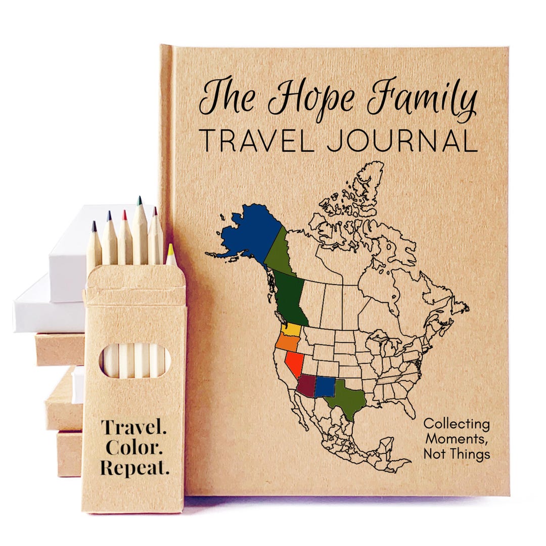 Custom World Travel Journal · Adventurer Gift Book for Family, Kids ...