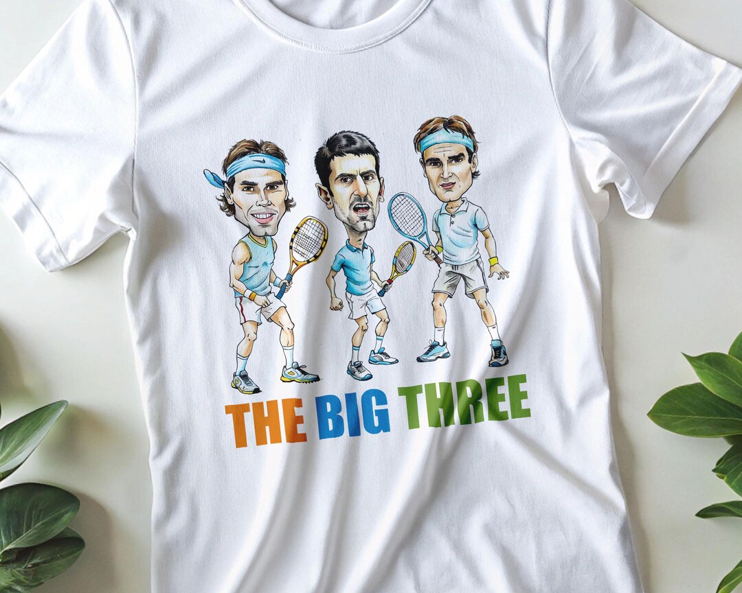 The Big Three Tennis Tshirt, Djokovic Nadal Federer Shirt, Novak ...
