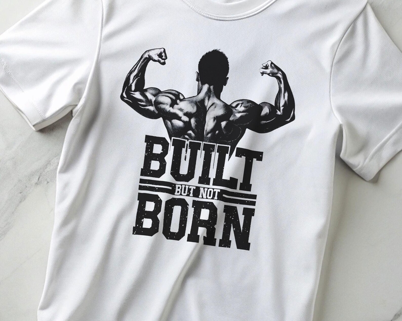 Built but Not Born Gym Tshirt, Workout Shirt, Gym Tshirt, Bodybuilder ...