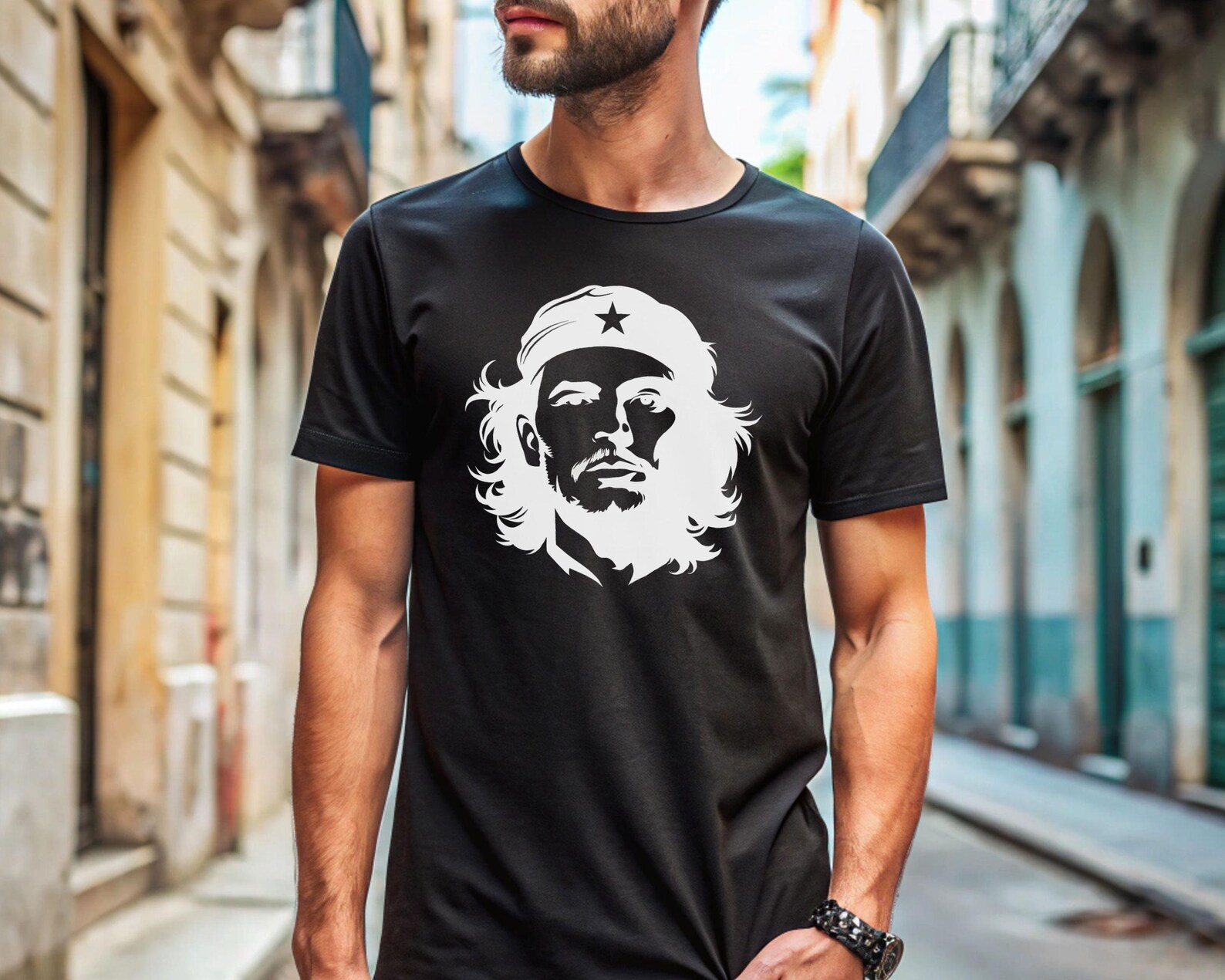 Black and White Che Guevara Shirt, Che Guevara, Che Guevara Portrait ...