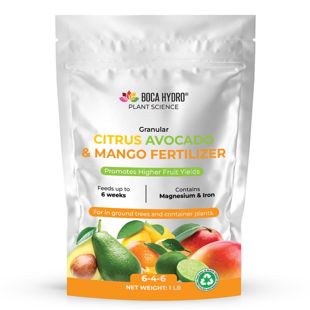 Boca Hydro Granular Citrus Avocado and Mango Fertilizer 6-4-6 + 11.5% ...
