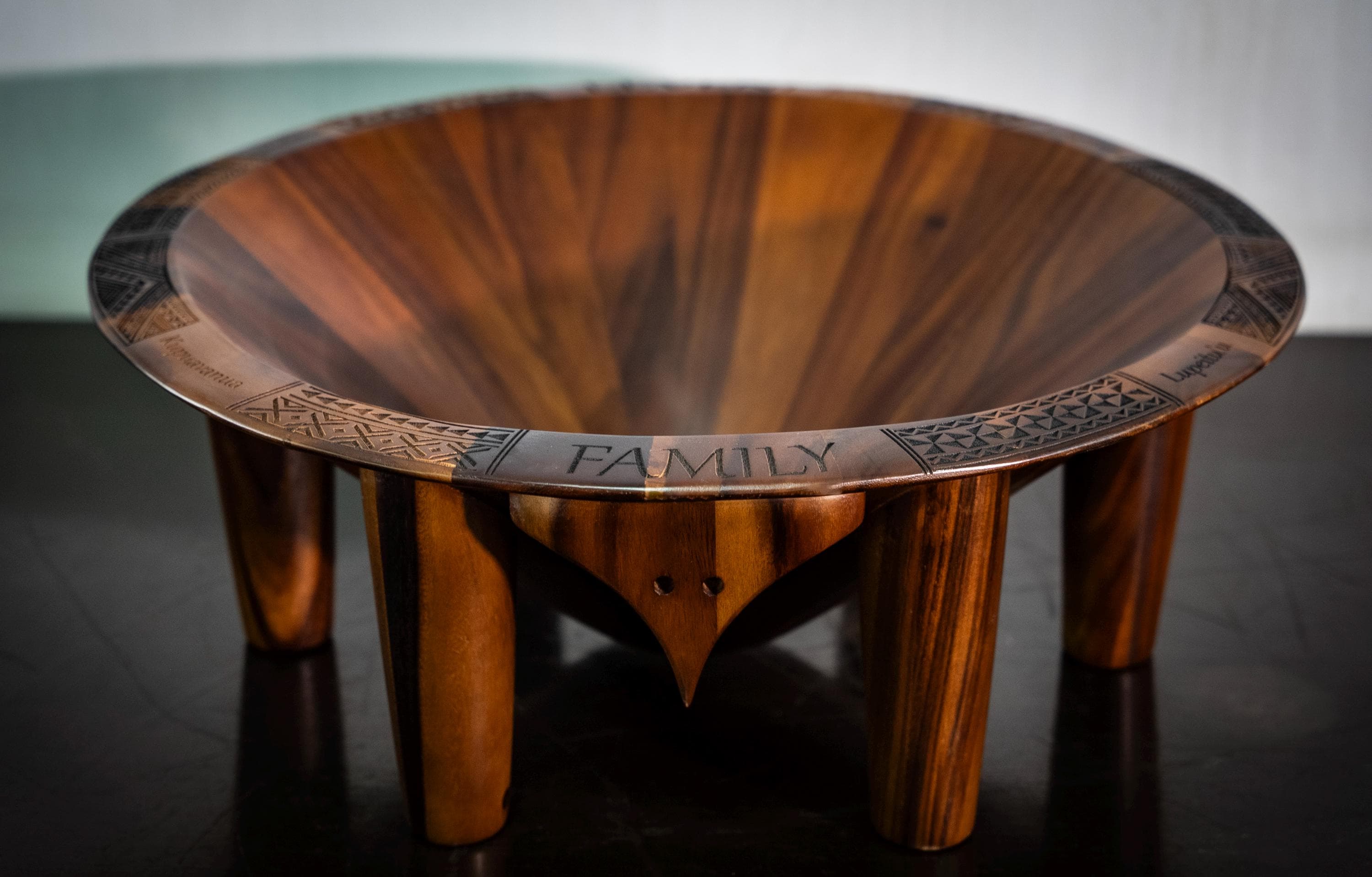 Customized Tanoa Kava Bowl - Any Design on the Rim - Etsy