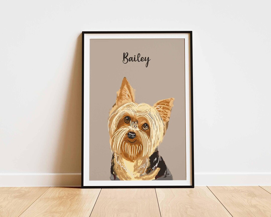 Personalized Pet Portraits From Photo, Custom Dog Portraits, Pet Glass ...