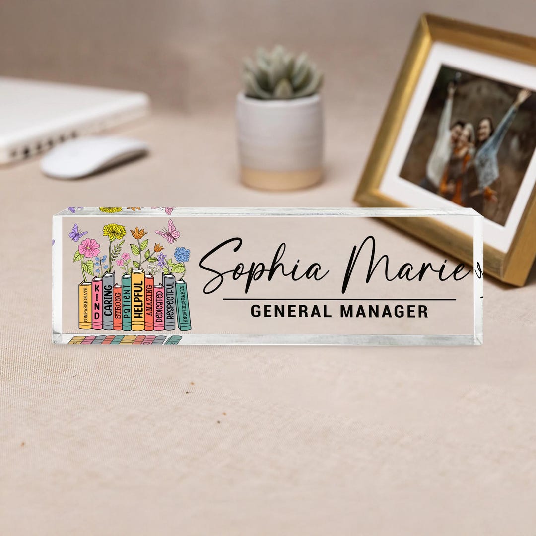 Custom General Manager Desk Name, Personalized Name Sale Manager Sign ...