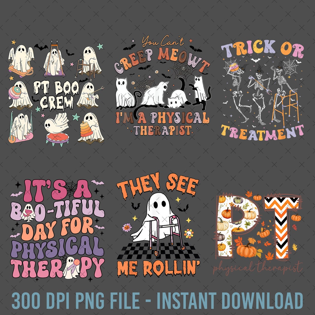 Halloween Physical Therapy Png Bundle, It's A Bootiful Day for Physical ...