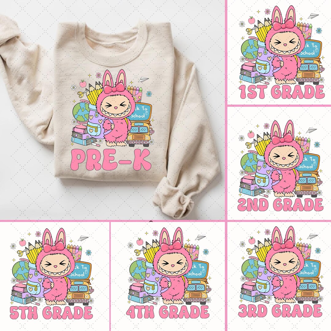 8 Labubu Back to School Png Bundle, Teacher First Day of School Png ...