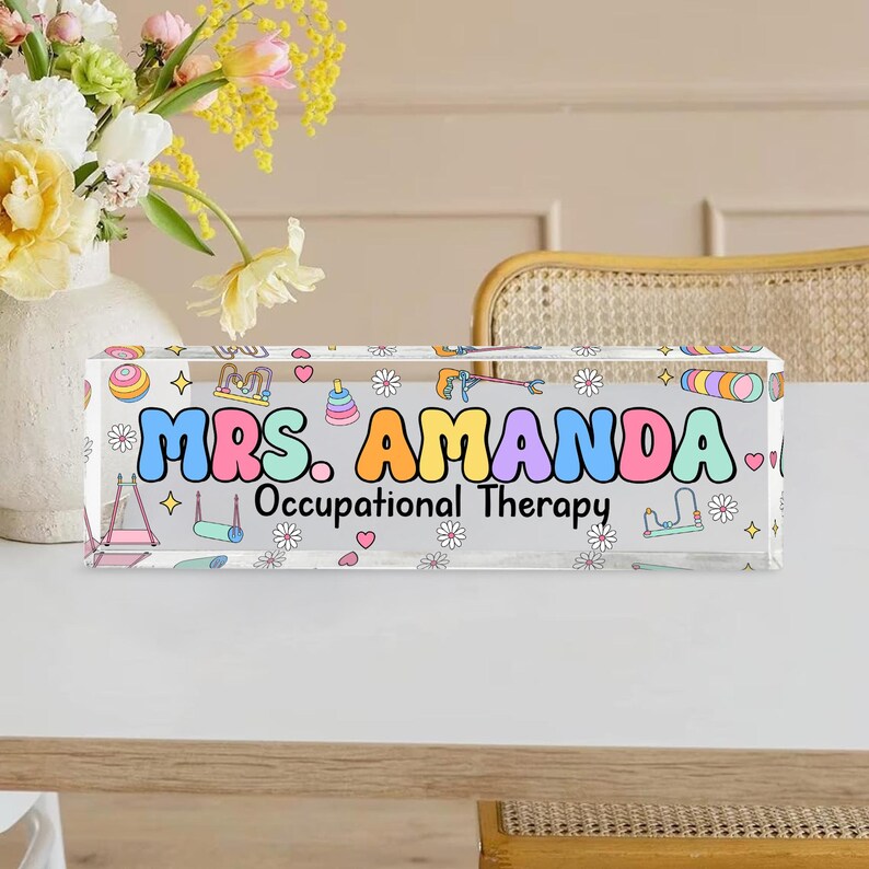 Occupational Therapy Desk Name Plate, Occupational Therapist Gift ...