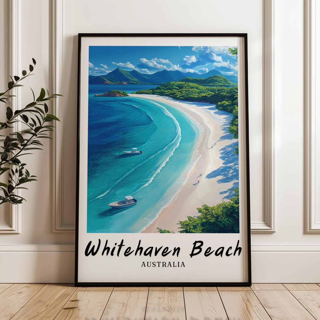 Whitehaven Beach Australia Wall Art,prints,travel Poster,digital Print,wall Art Print,gift ...
