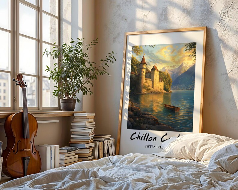 Chillon Castle Switzerland Wall Art,art,prints,travel Poster,digital ...