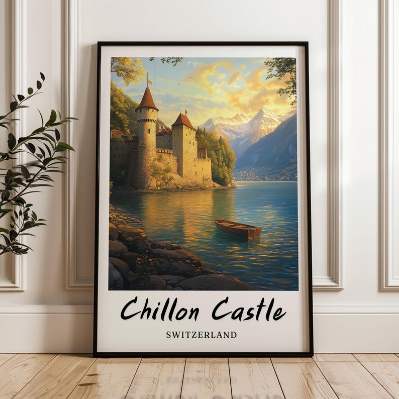 Chillon Castle Switzerland Wall Art,art,prints,travel Poster,digital ...