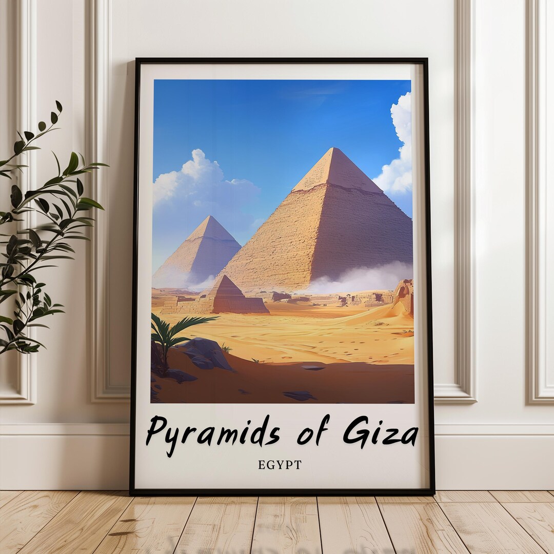 Pyramids of Giza Egypt Wall Art,prints,travel Poster,digital Print ...
