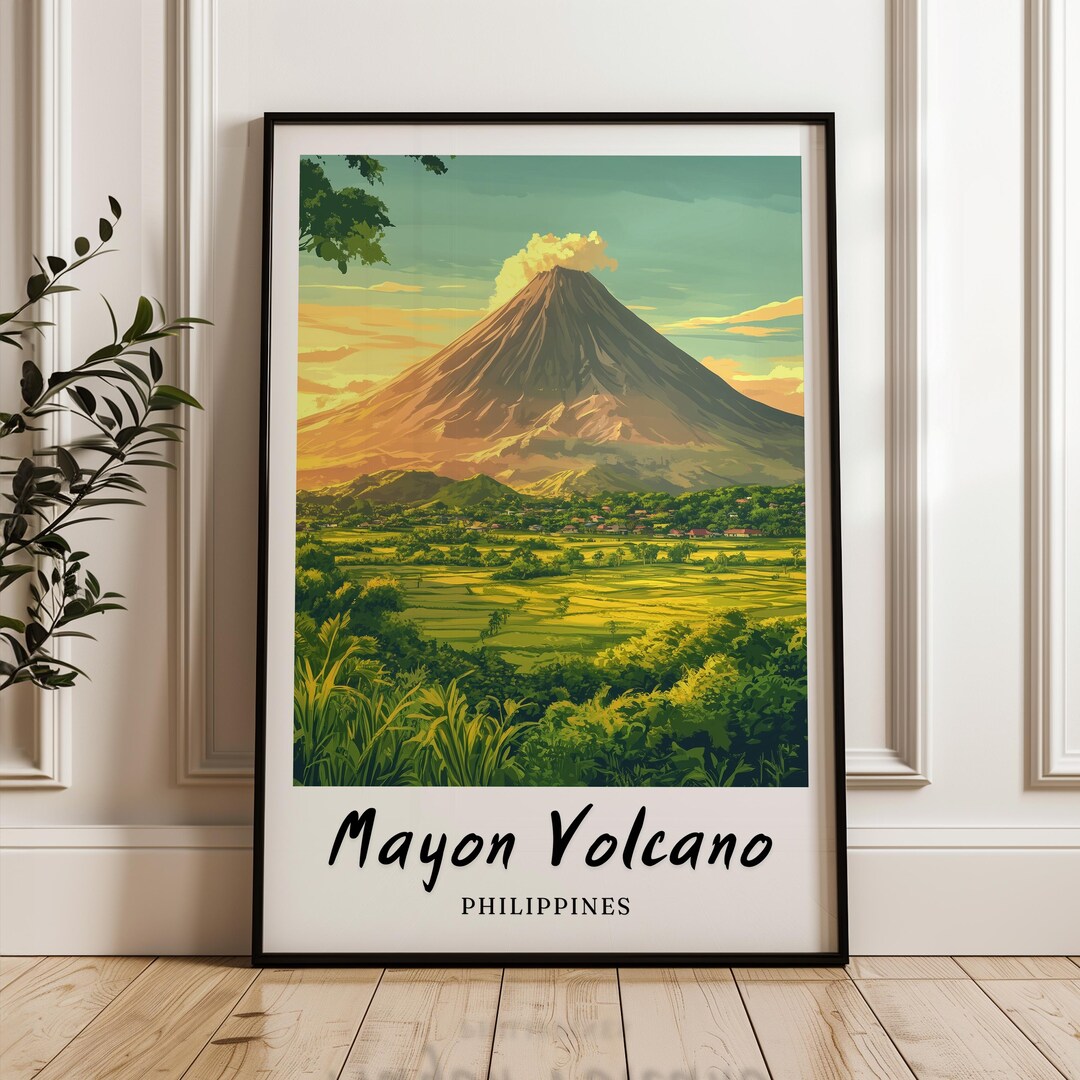 Mayon Volcano Philippines Wall Art,prints,travel Poster,digital Print ...
